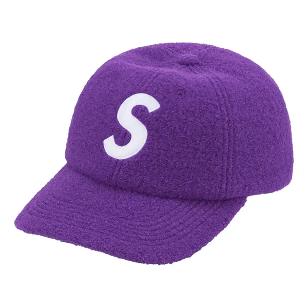 Supreme Boiled Wool S Logo 6-panel 'purple White - Purple/white