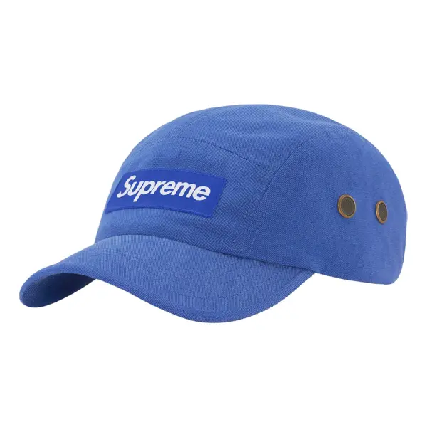 Supreme Brushed Cordura Camp Cap - Blue/white
