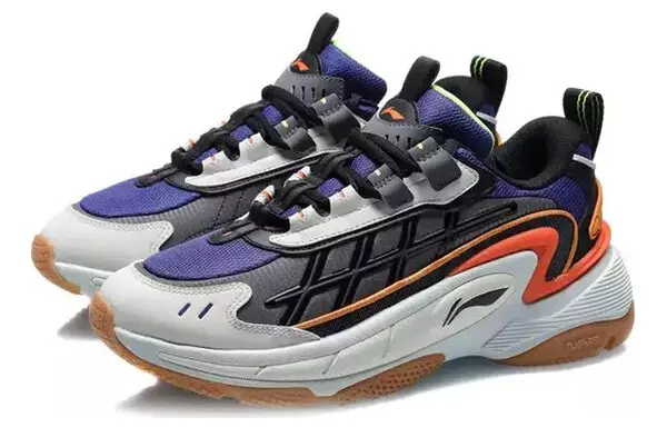 LI-NING Nebula M1 Athletic Sneakers - White/purple/orange