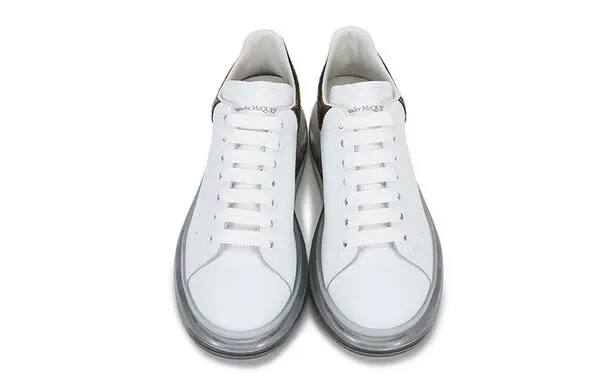 Alexander McQueen Oversized Transparent Sole Sneaker 'white Brown Crocodile
