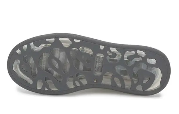 Alexander McQueen Oversized Transparent Sole Sneaker 'white Brown Crocodile