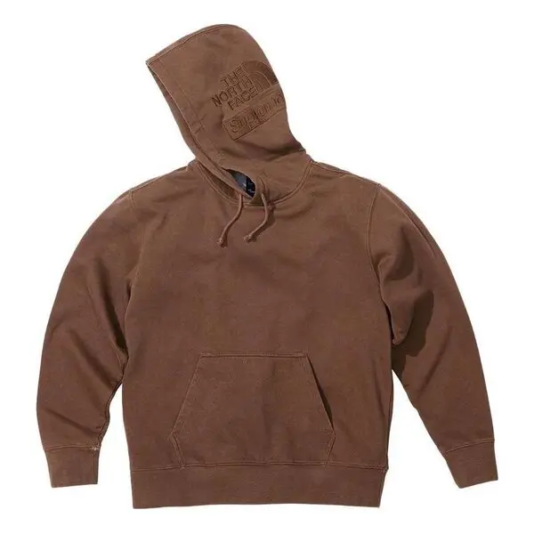 Supreme X The North Face Pigment Printed Hooded Sweatshirt - Brown