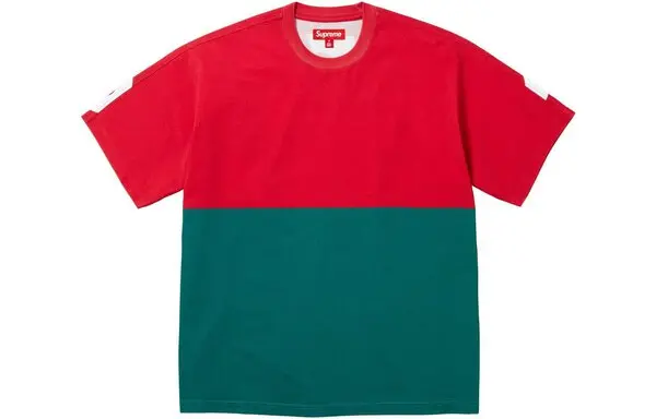 Supreme Fw23 Week7 Split T-shirt 'red - Red/green