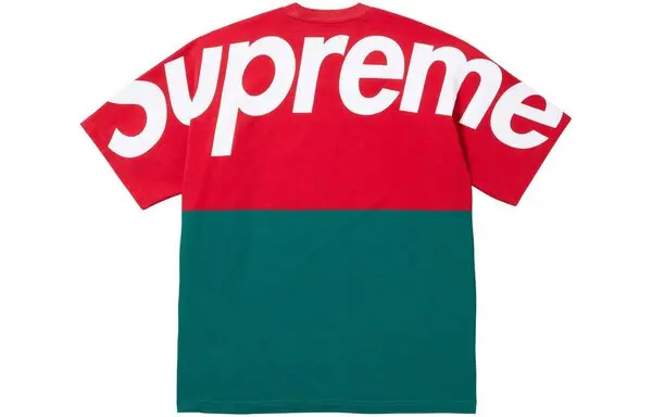 Supreme Fw23 Week7 Split T-shirt 'red - Red/green