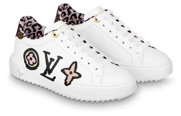 LOUIS VUITTON Time Out Sneakers 'white With Large Side Logo