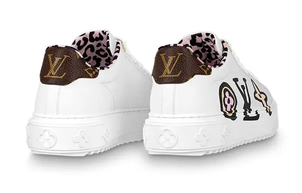 LOUIS VUITTON Time Out Sneakers 'white With Large Side Logo