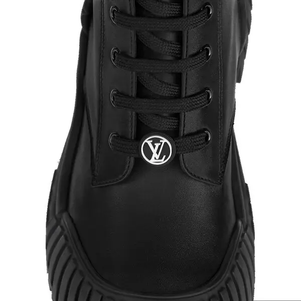 LOUIS VUITTON Circle Ruby Flat Ranger Boots 'black With Brown Monogram