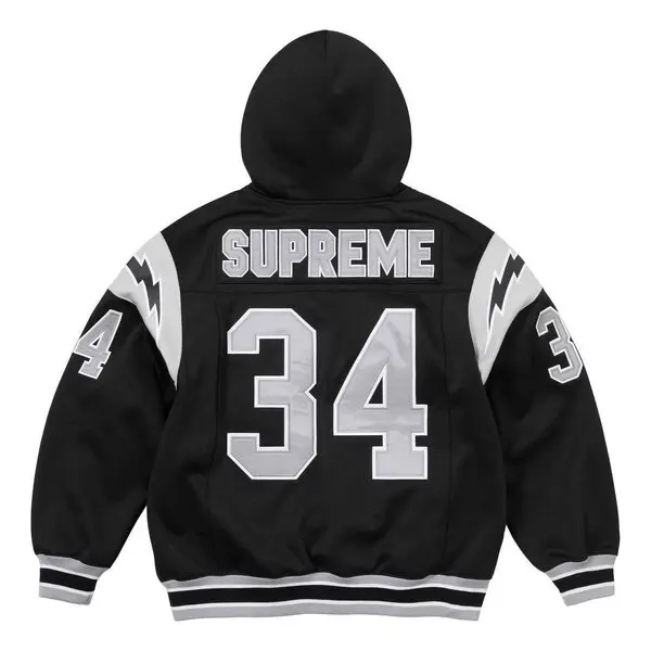 Supreme Football Zip Up Hooded Sweatshirt
