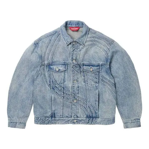 Supreme S Logo Denim Trucker Jacket