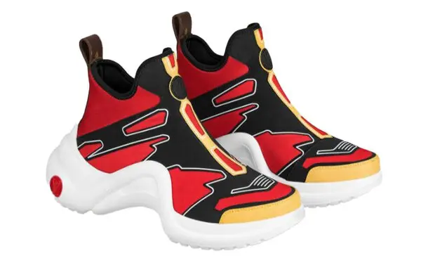 LOUIS VUITTON Archlight Ankle Sneakers - Red/black/white