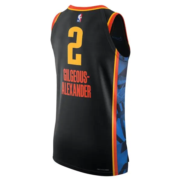 Nike Dri-fit Adv Nba Oklahoma City Thunder 2024/25 City Edition Authentic Jersey 'shai Gilgeous-alexander - Black