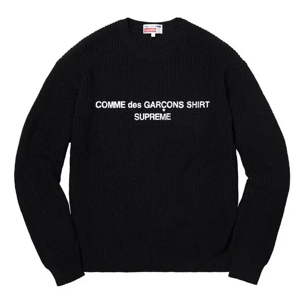 Supreme Fw18 X Comme Des Garcons Sweater - Black