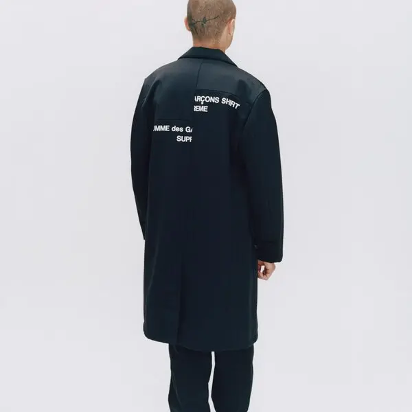 Supreme Fw18 X Comme Des Garcons Shirt Wool Overcoat