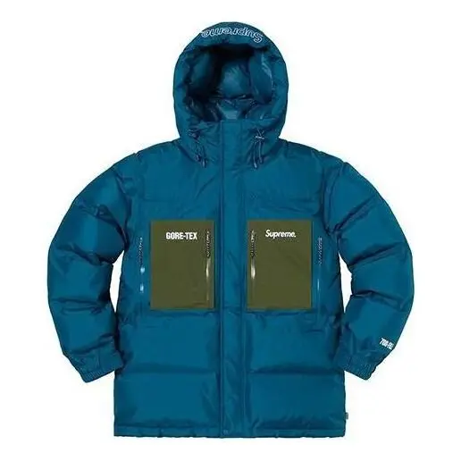 Supreme Fw19 Week 16 Gore-tex 700-fill Down Parka Jacket - Navy