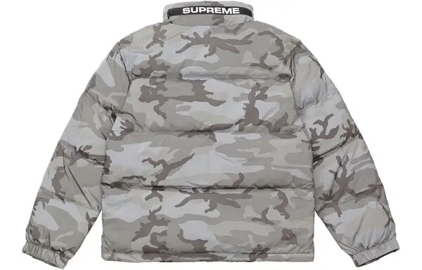 Supreme Fw18 Reflective Camo Snow Jacket - Grey