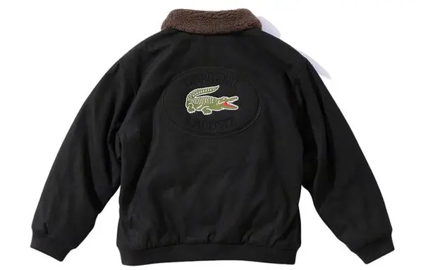 Supreme Lacoste Wool Bomber Jacket - Black