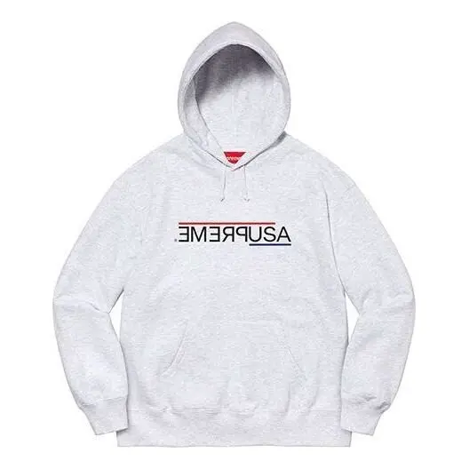 Supreme Usa Hooded Sweatshirt 'grey Black - Grey/black