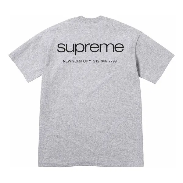 Supreme Nyc Logo T-shirt 'grey Black