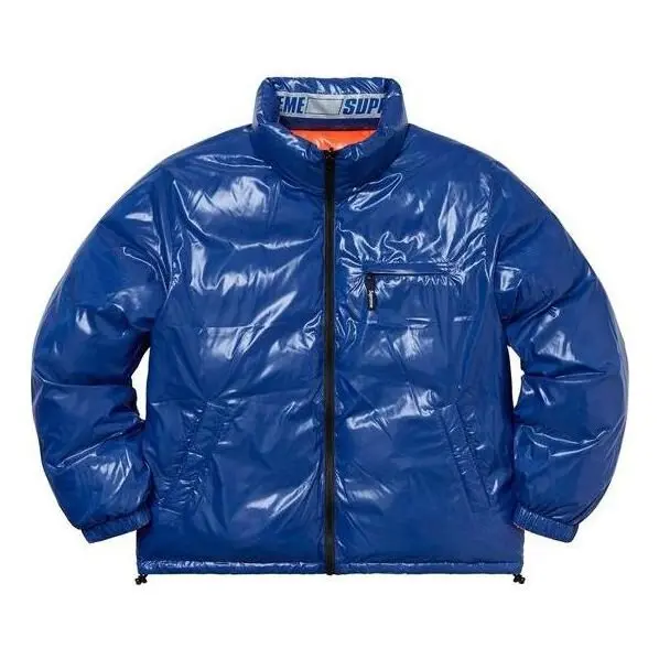 Supreme Shiny Reversible Puffy Jacket - Blue/orange