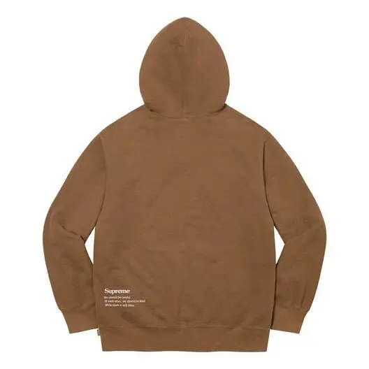 Supreme Collage Grid Hooded Sweatshirt 'brown Blue