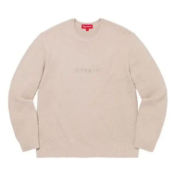 Supreme Textured Pullover Sweater - Beige