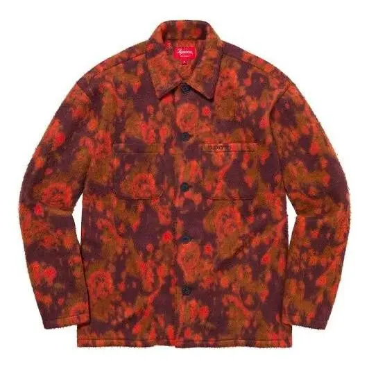 Supreme Paisley Fleece Shirt 'cooper - Copper