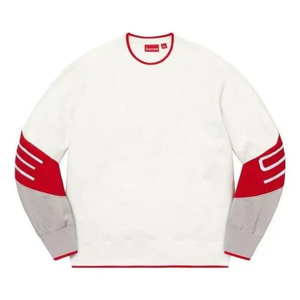 Supreme Stretch Crewneck - White/red/grey