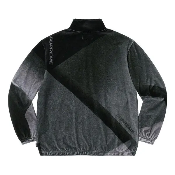 Supreme Geo Velour Track Jacket - Black