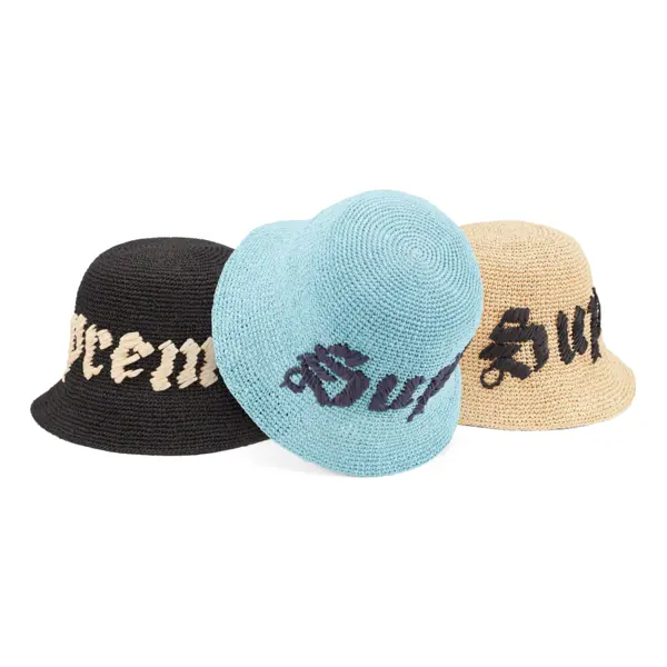 Supreme Old English Straw Crusher Hat - Multi-color
