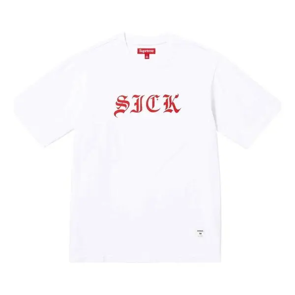 Supreme Sick S/s Top 'white Red - White/red