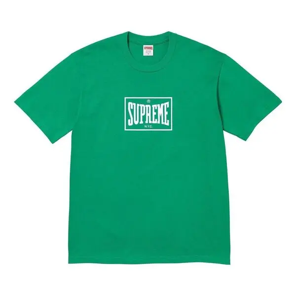 Supreme Warm Up T-shirt 'green White - Green/white