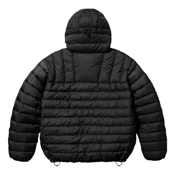 Supreme Micro Down Half Zip Hooded Pullover - Black/white