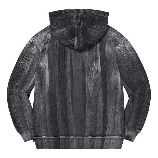 Supreme Brush Stroke Hooded Sweatshirt - Black/white
