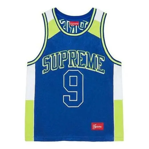 Supreme Terry Basketball Jersey 'blue Green