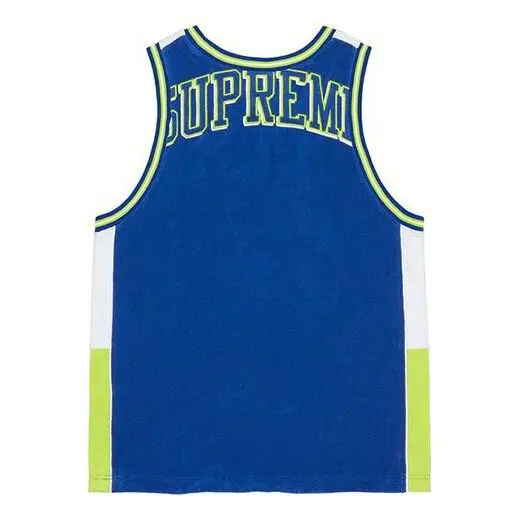 Supreme Terry Basketball Jersey 'blue Green