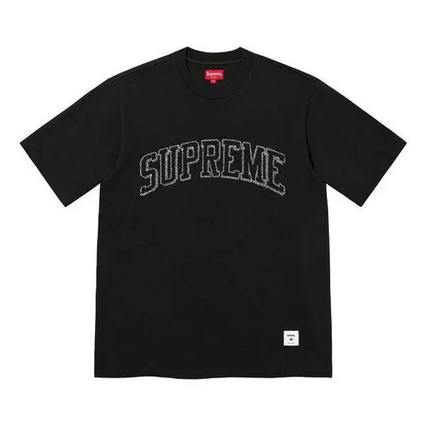Supreme Sketch Embroidered S/s T-shirt 'black White