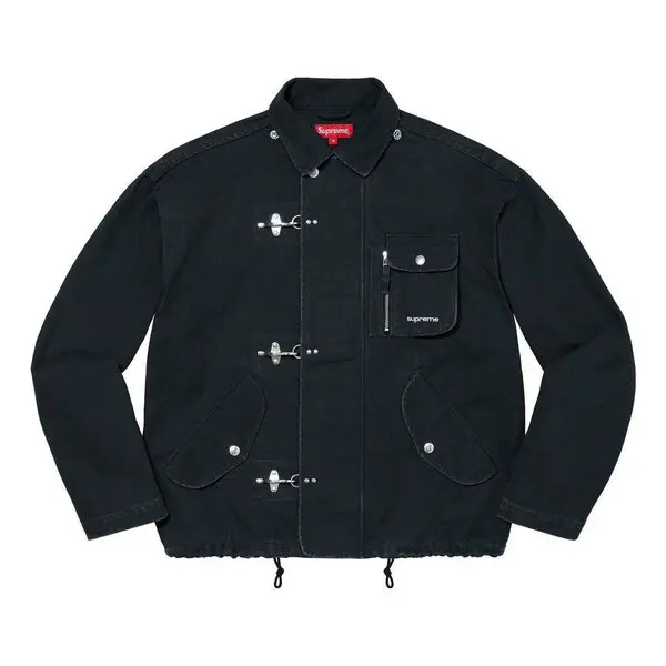 Supreme Canvas Clip Jacket - Black/white