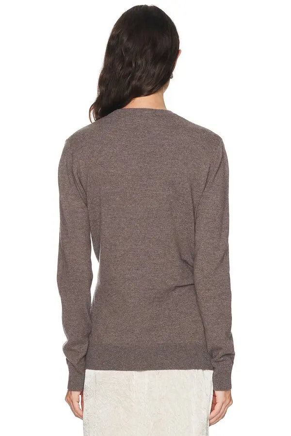RÓHE Twisted Ballet Cardigan In Taupe