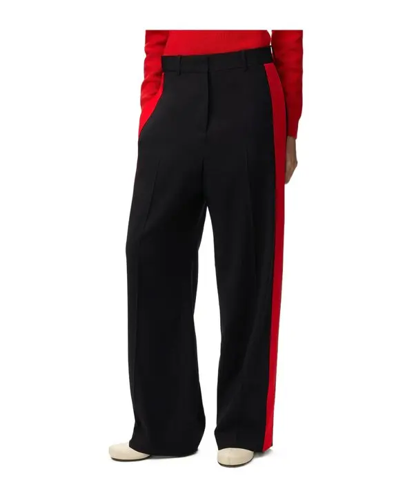 Loewe Tailored Wide-leg Trousers With Contrast Stripe Detail