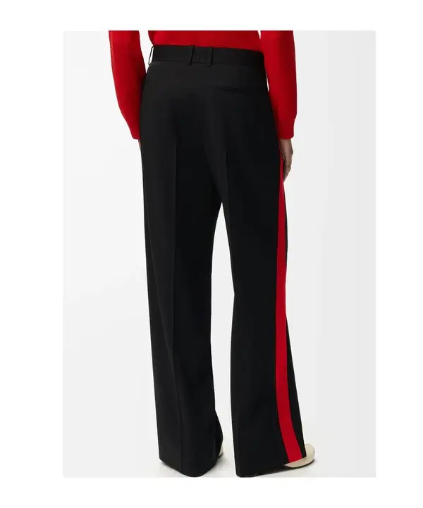 Loewe Tailored Wide-leg Trousers With Contrast Stripe Detail