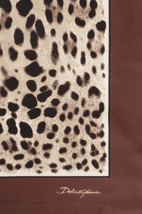 Dolce & Gabbana Dolce Gabbana Leopard Printed Square Scarf