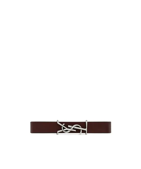 Saint Laurent Cassandre Logo Plaque Bracelet - Yellow