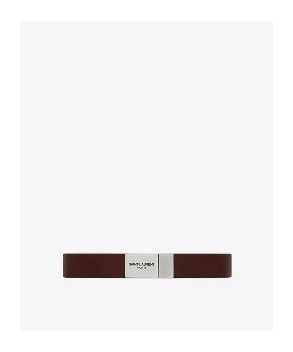 Saint Laurent Cassandre Logo Plaque Bracelet