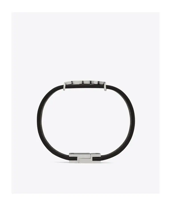 Saint Laurent Cassandre Logo Plaque Bracelet
