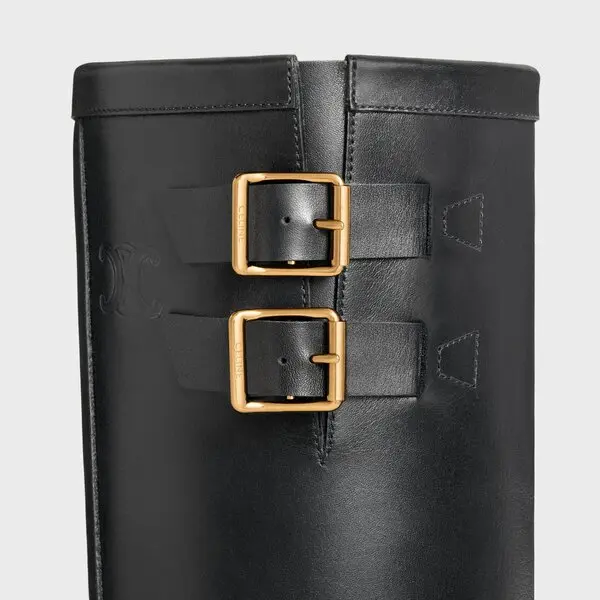 Celine High Boot Biker In Calfskin Vegetal Tanning
