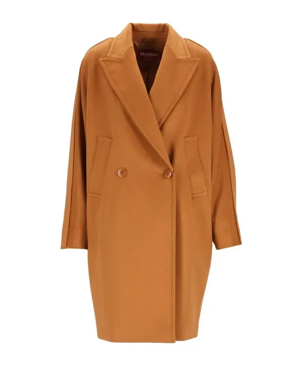 Max Mara Double-breasted Drap Coat - Brown