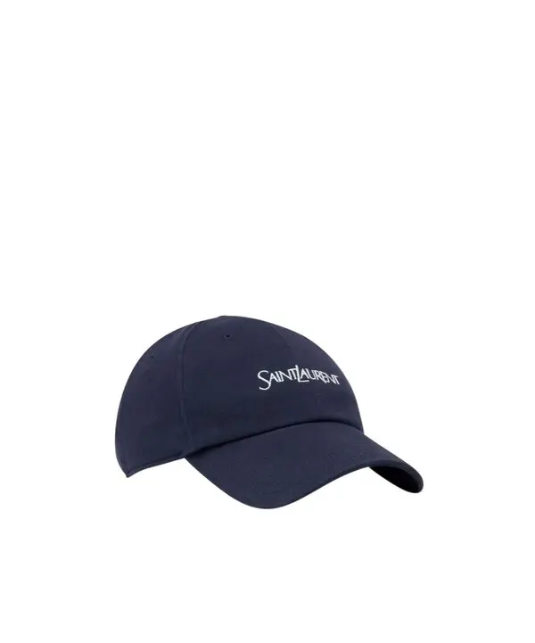 Saint Laurent Cotton Gabardine Cap - Navy Blue