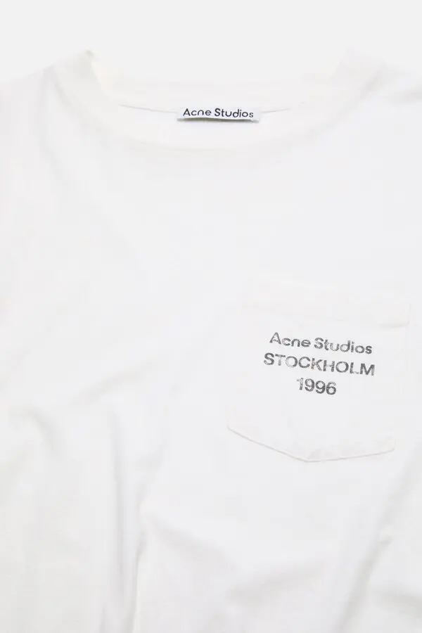 Acne Studios Logo T-shirt - Optical White