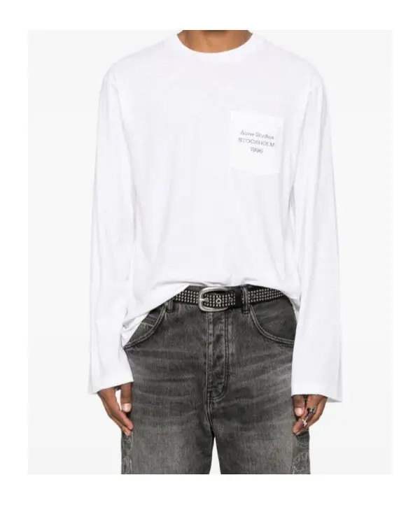 Acne Studios Logo T-shirt - Optical White