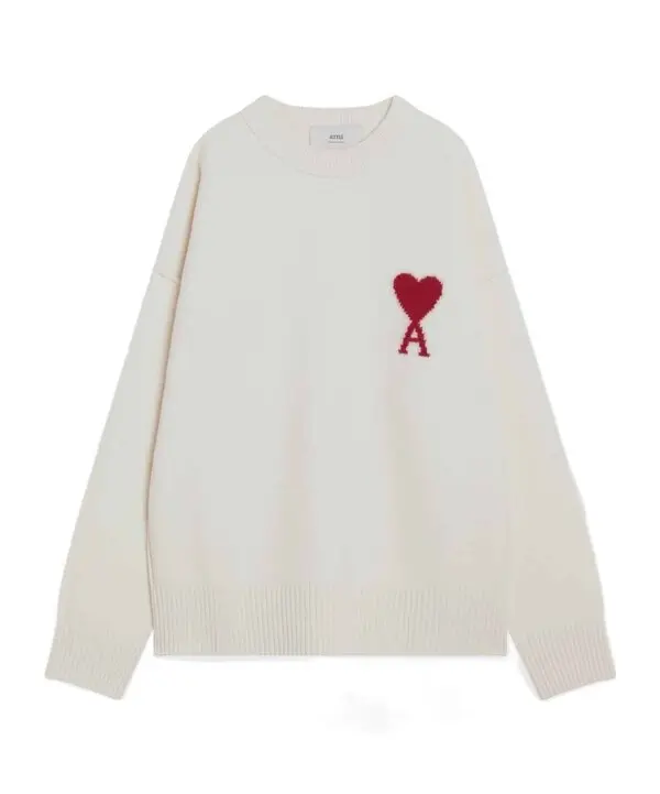 AMI Paris De Coeur Crewneck Knitted Jumper